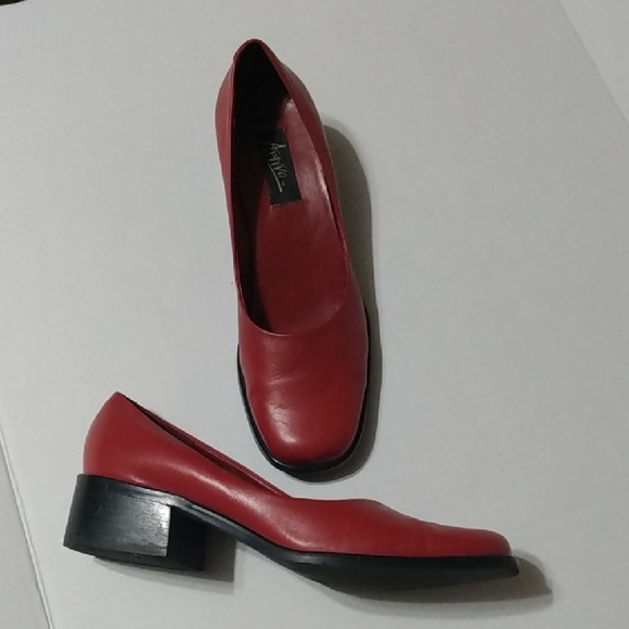 artiva | Shoes | Vtg Y2k Artiva Red Leather Shoes | Poshmark
